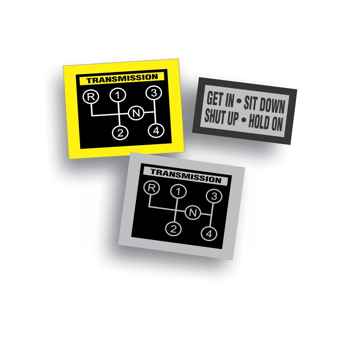 3X Shift Pattern Decal a Sticker Fits 4 Speed Manual Transmission ...