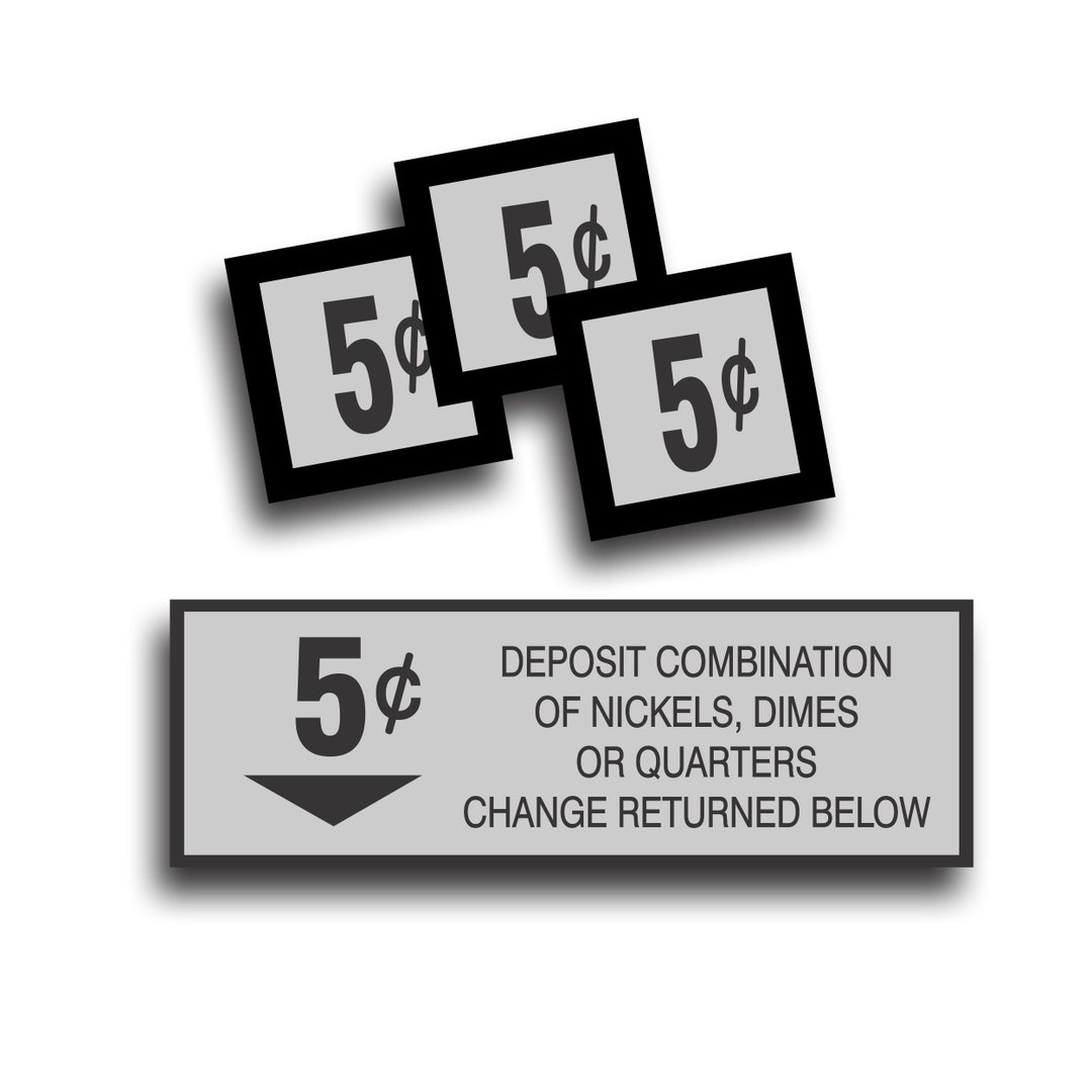 Vending Machine Fits Universal Decal Sticker Coin Change Slot. Restore ...