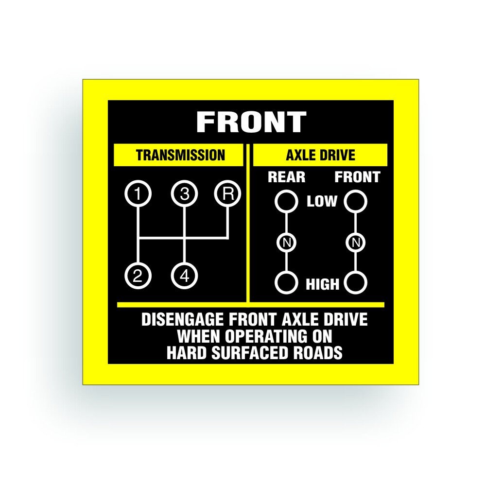 Shift Pattern Decal Sticker for Vintage Military Truck Vehicle ...