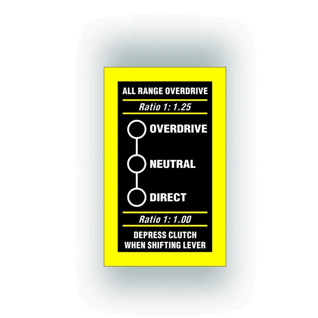 Shift Pattern Decal a Sticker CJ2 CJ3 CJ5 Fits Jeep Willys Saturn Warn ...