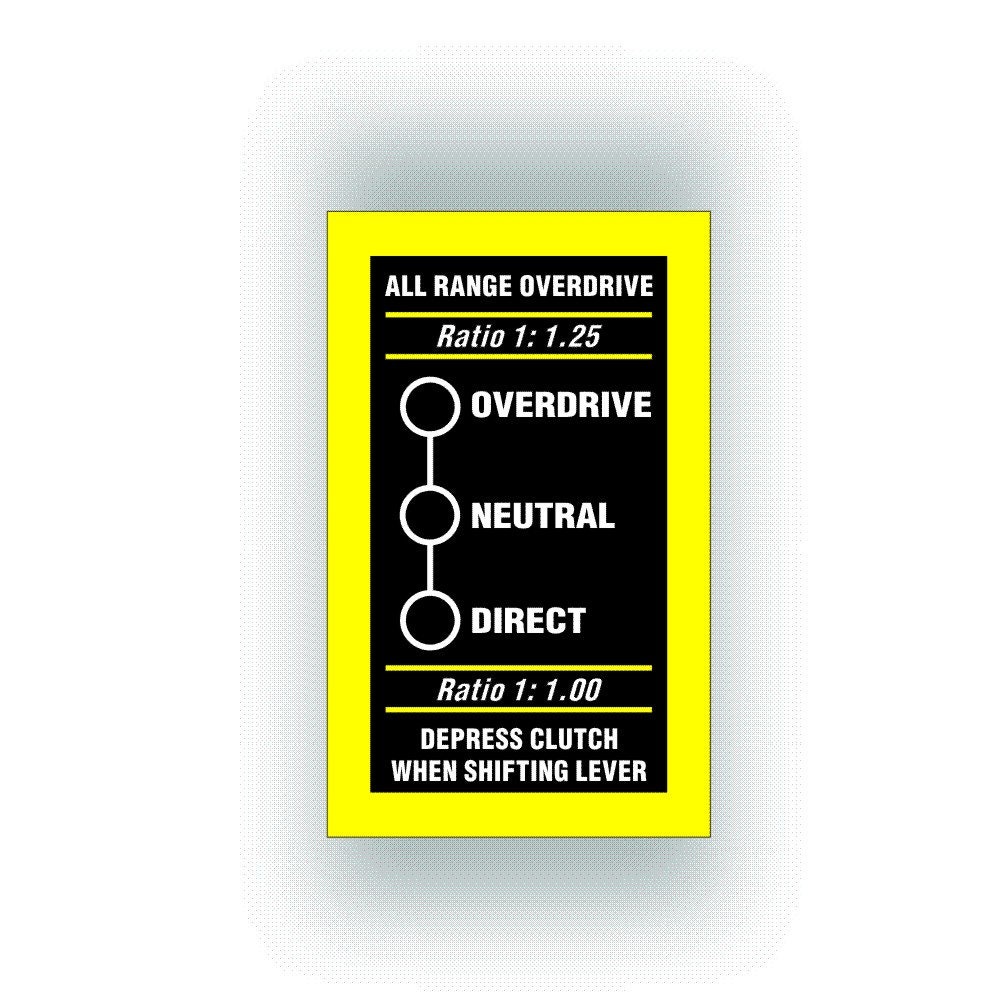 Shift Pattern Decal a Sticker CJ2 CJ3 CJ5 Fits Jeep Willys Saturn Warn ...