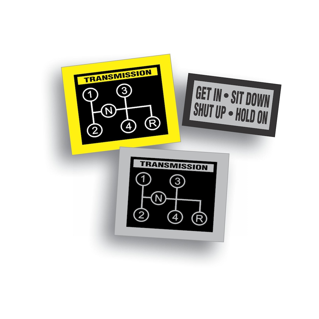 3X Shift Pattern Decal a Sticker Fits 4 Speed Manual Transmission ...