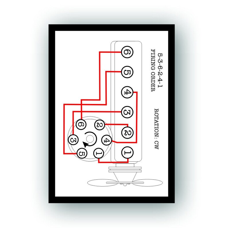 Firing Order Decal-sticker Magnet or Plaque for Vintage Restore Fits ...