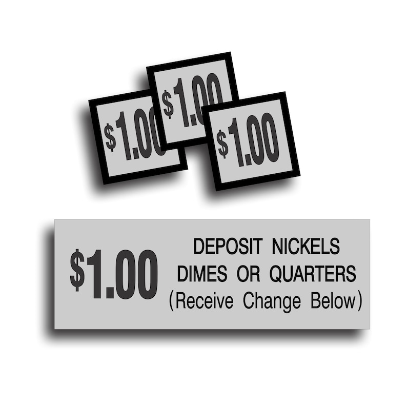 Vending Machine Restore Decal Sticker Fits Vendo. Coin Slot Change ...