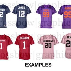 CUSTOM Ladies Football Jersey ANY Color Personalized Numbers Name ...