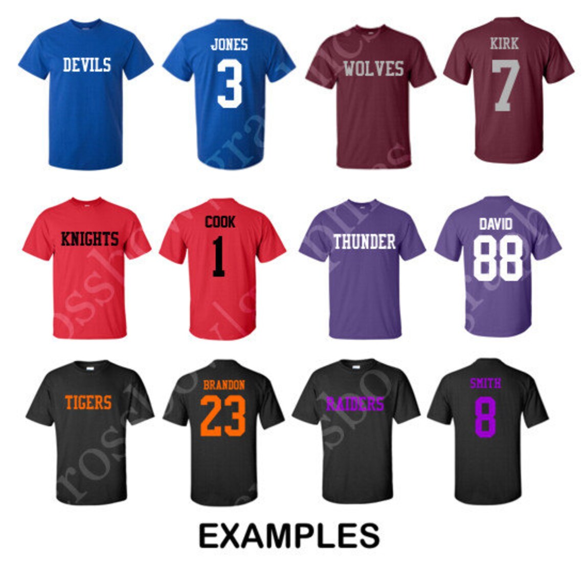 CUSTOM T-shirt JERSEY Personalized Any Color, Name, Number, Team ...