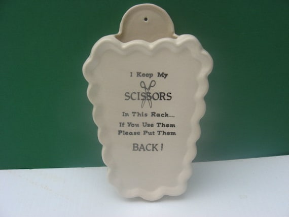 Awesome Ceramic Scissor Holder... Made in USA - Etsy