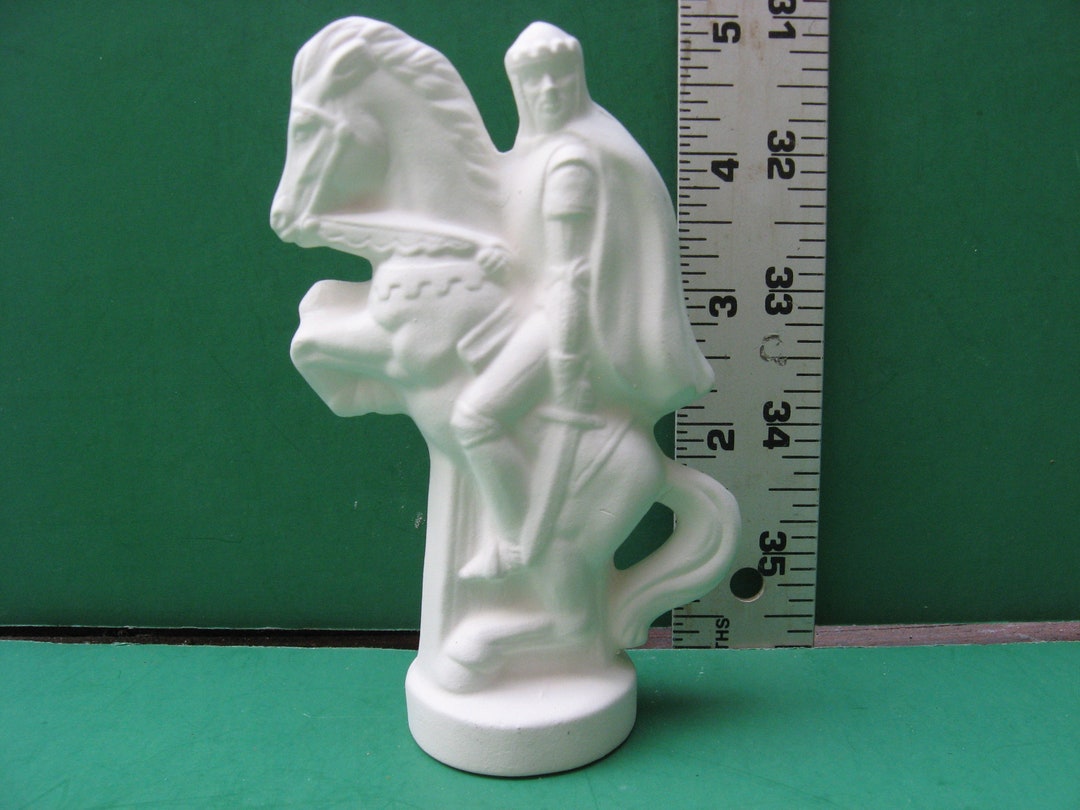 Medieval Ceramic Knight Ready to Paint Good Detail Alberta Set Bisque ...
