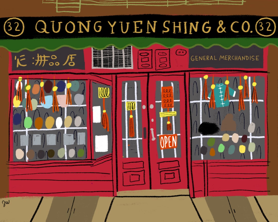 PRINT Mott Street General Store! Quong Yuen Shing & Co.! 8x10 Archival Matte Giclee' Print With ...