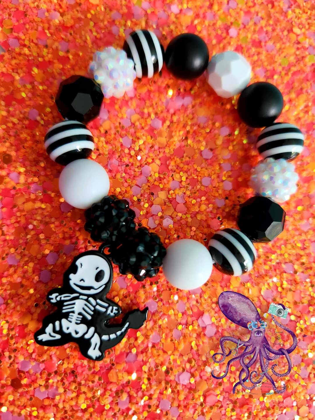Charmander Skeleton Bracelet Pocket Monster Bones Bracelet Halloween ...