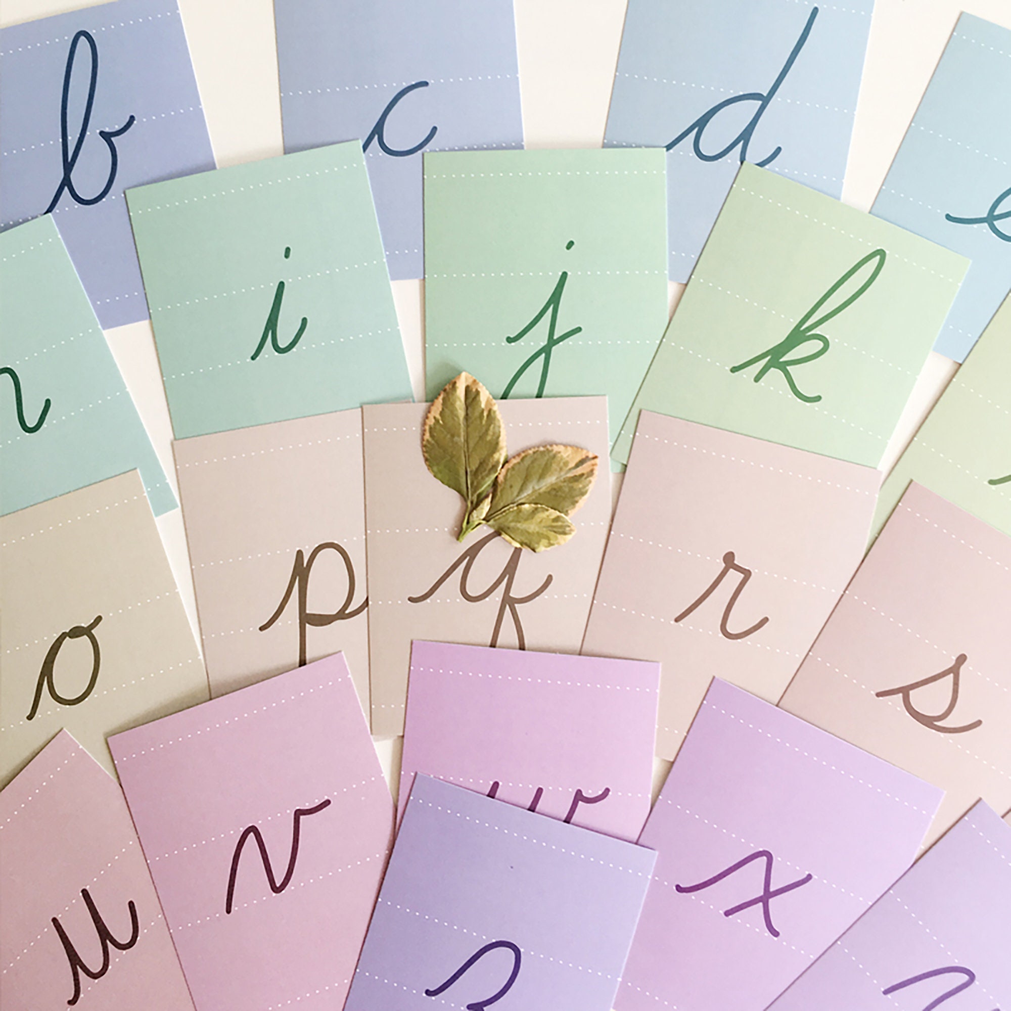 Uppercase Letters in Print, Rainbow Color ABC Flashcards, Homeschool ...