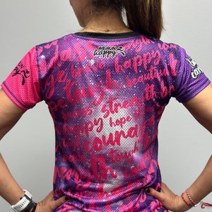 Kick Cancer Marathon Running Tech Shirt and Singlet Pink Purple - Etsy