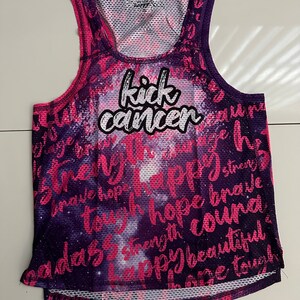 Kick Cancer Marathon Running Tech Shirt and Singlet Pink Purple - Etsy