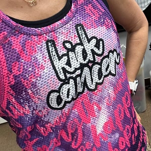 Kick Cancer Marathon Running Tech Shirt and Singlet Pink Purple - Etsy
