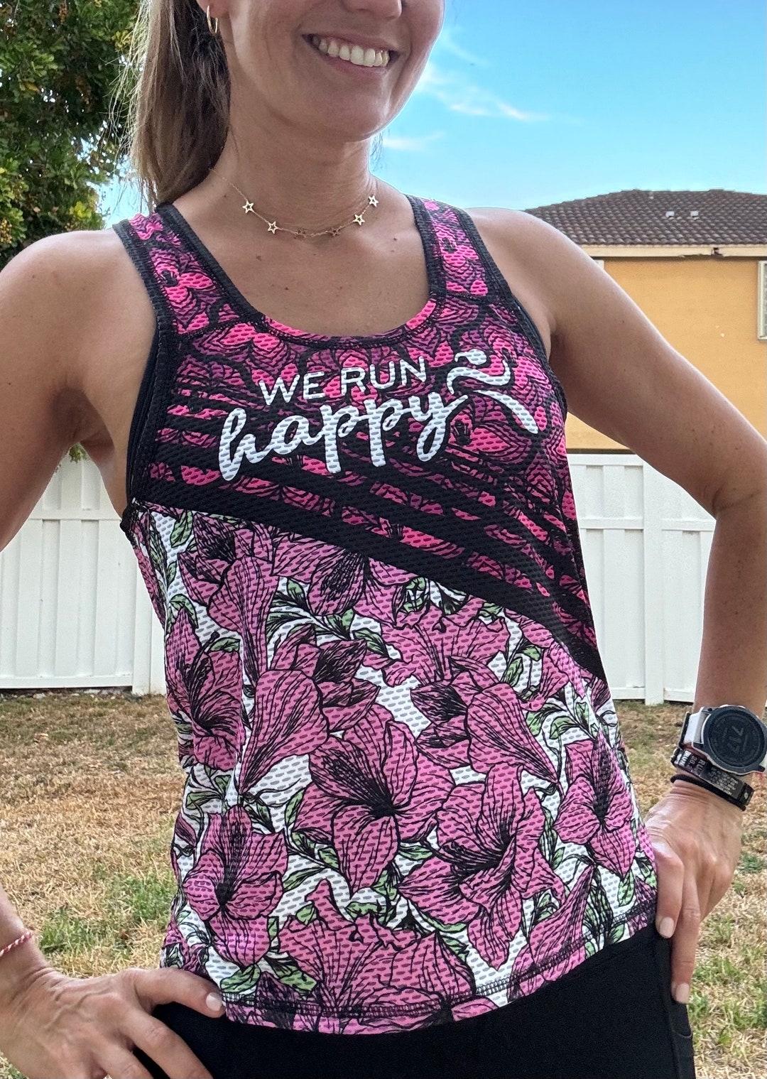 Flower Designer Collection Marathon Running Tech Shirt and Singlet ...