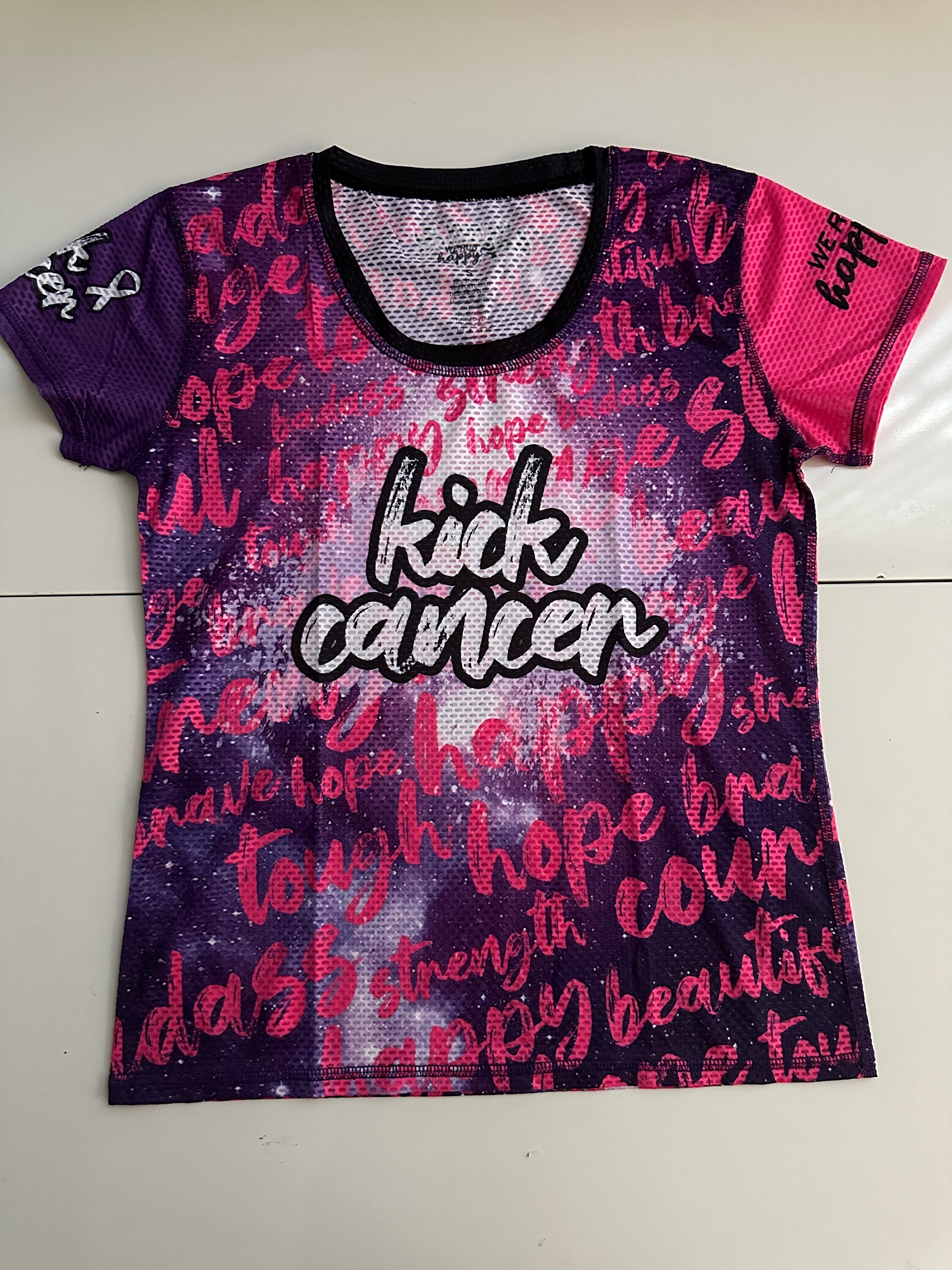 Kick Cancer Marathon Running Tech Shirt and Singlet Pink Purple - Etsy