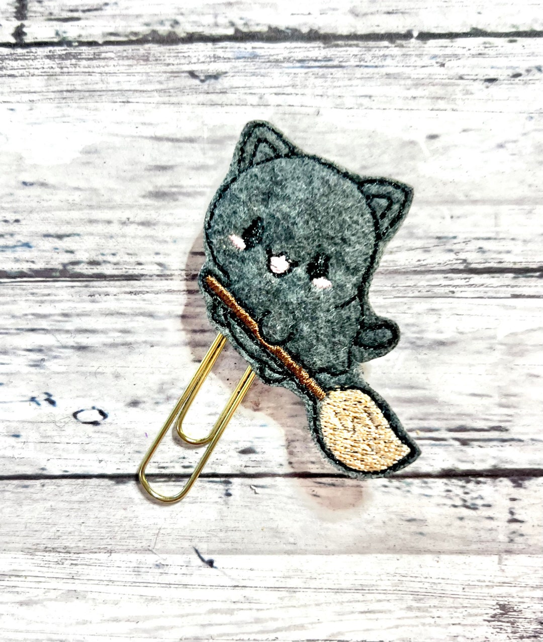 Halloween Paperclip, Cat Bookmark, Witch Cat Planner Clip, Feltie Clip ...