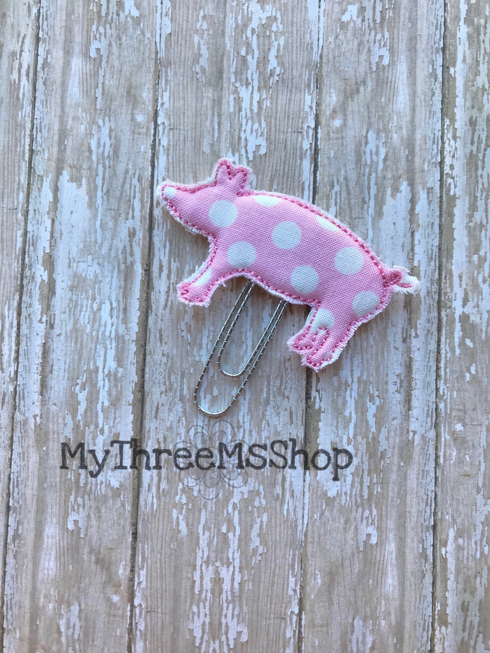 Pig Feltie Planner Paperclip Bookmark Piggy Fabric Applique - Etsy