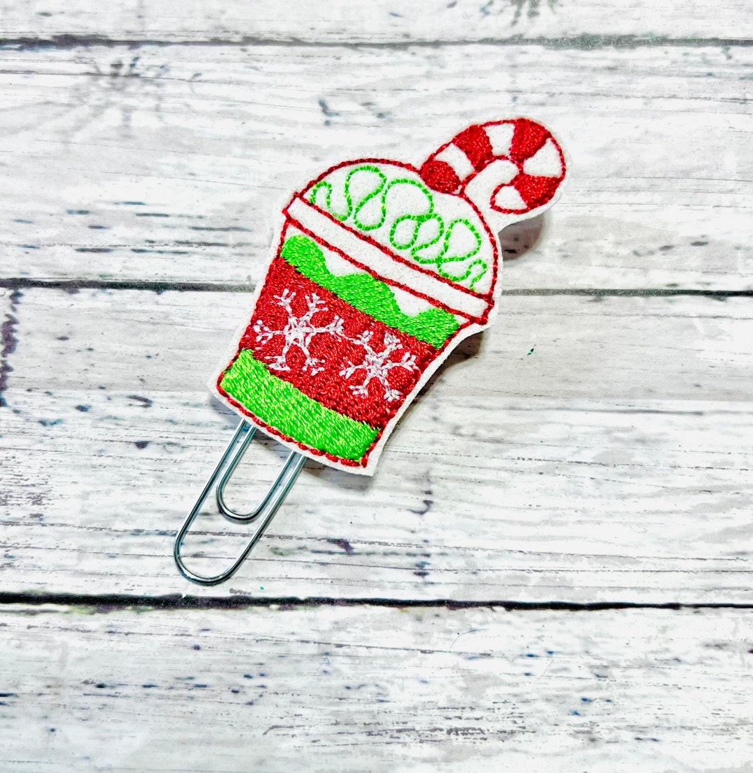 Peppermint Frappe Planner, Paper Clip Bookmark, Glitter Feltie Planner ...