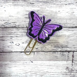 Purple Butterfly Planner Clip, Butterfly Bookmark Paperclip, Butterfly ...