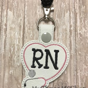 RN Key Chain RN Snaptab Key Fob Nurse Key Chain Nursing | Etsy