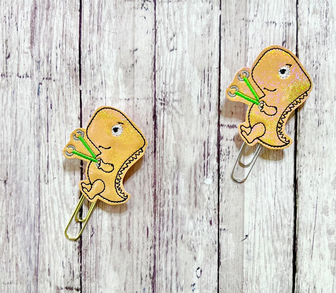 Glitter Dinosaur Feltie Clip, T-rex Dino Bookmark, Unstoppable Trex ...