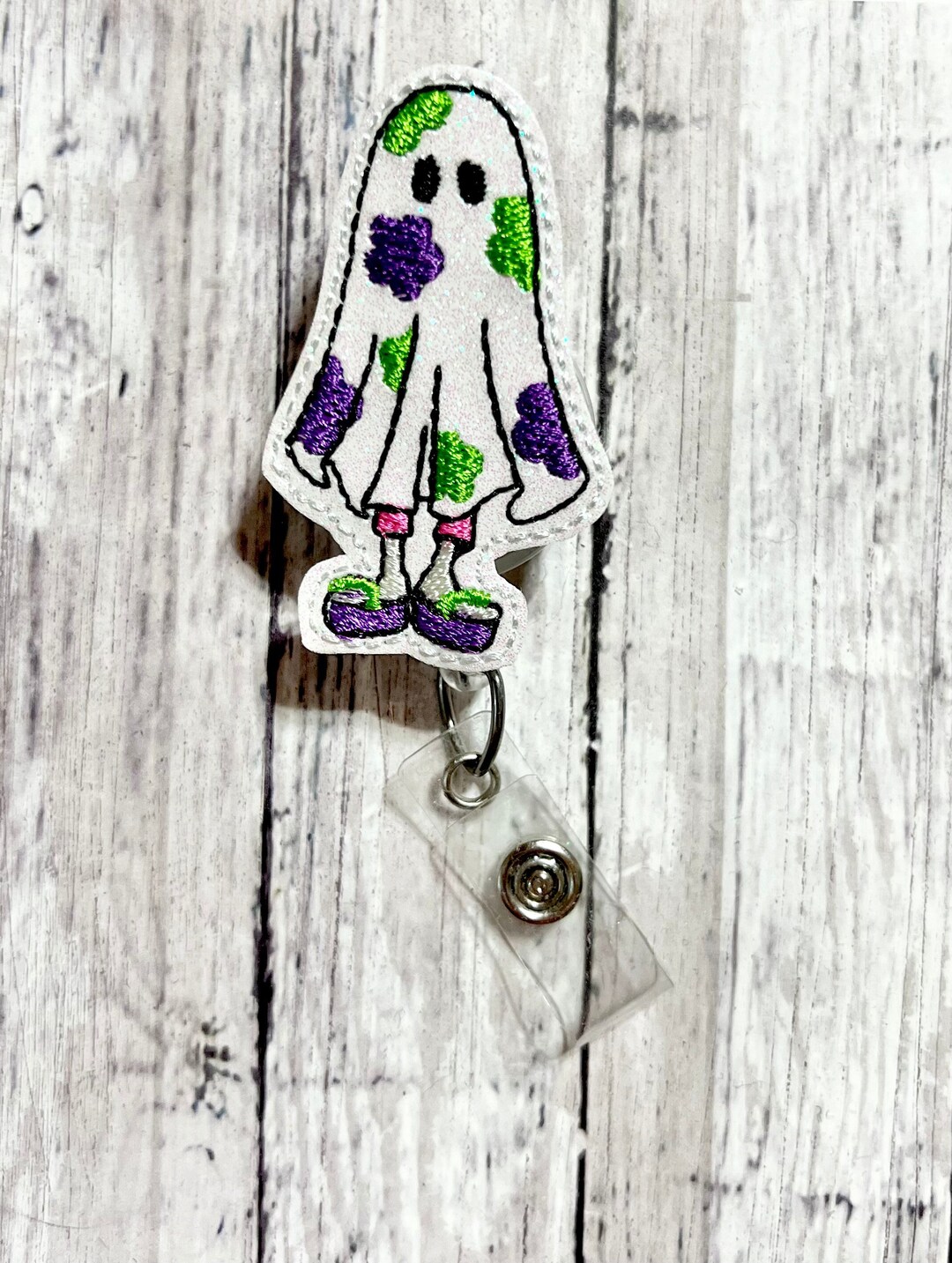 Friendly Ghost Badge, Ghost Kid Badge Reel, Interchangeable Badge ...