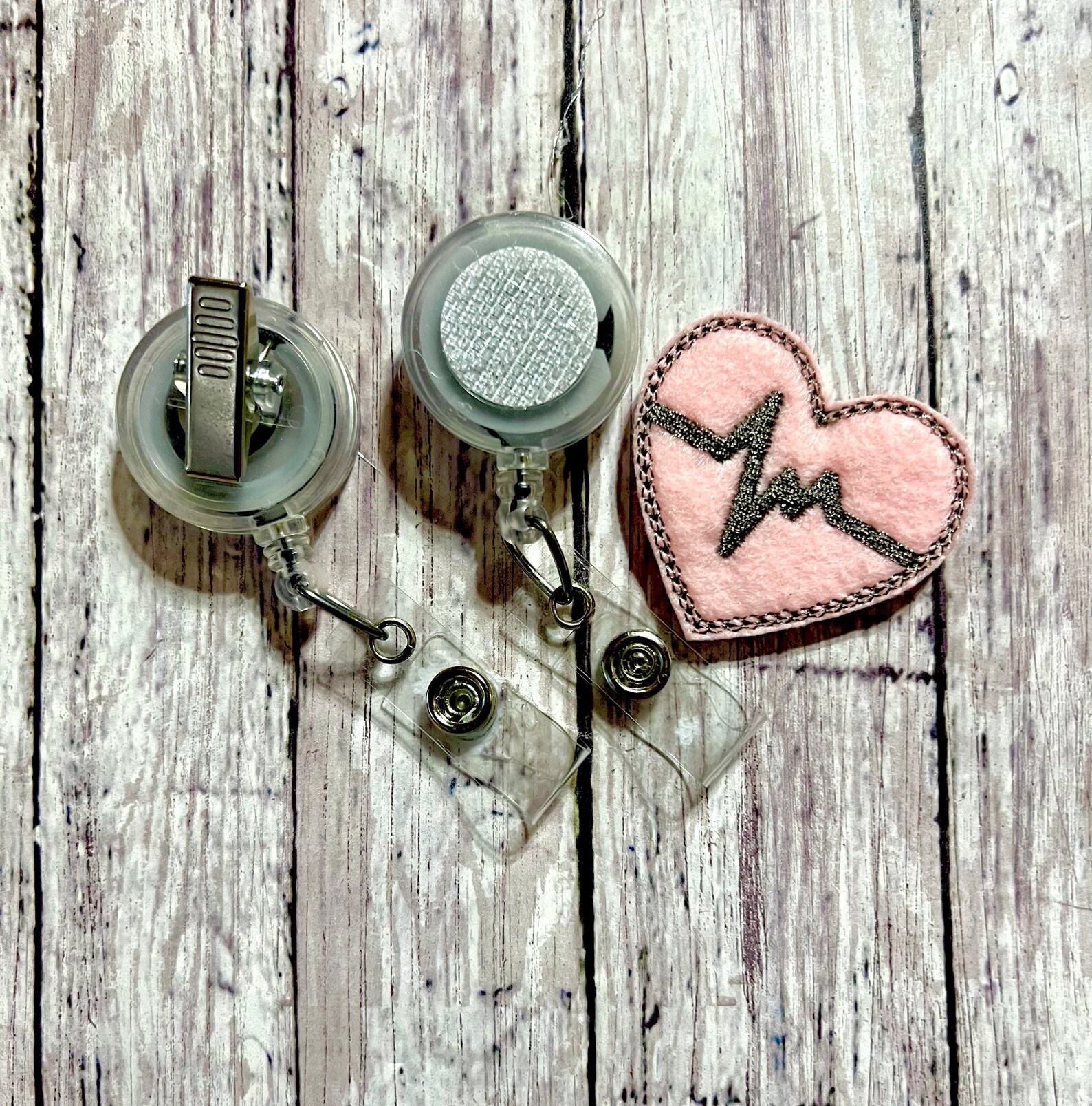 EKG Badge Reel, Nurse Badge Reel, Rn Badge Holder, Medical Badge Reel ...