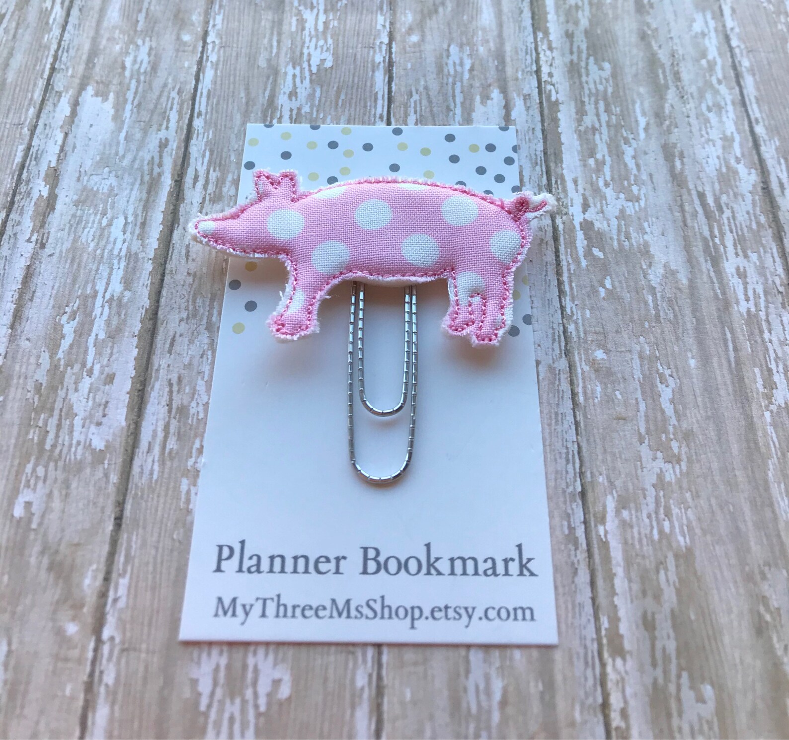 Pig Feltie Planner Paperclip Bookmark Piggy Fabric Applique - Etsy