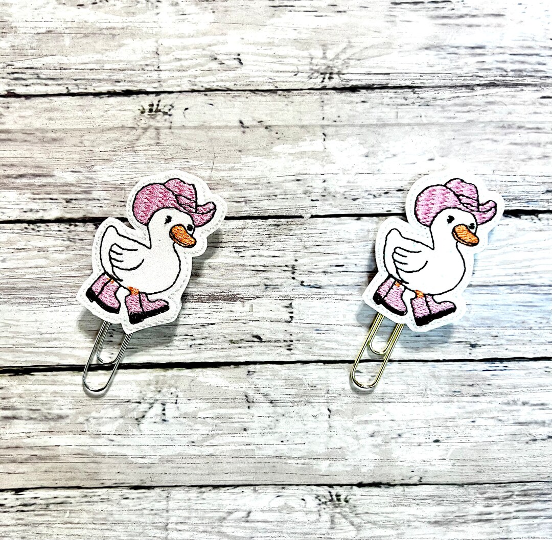 Cowgirl Goose Bookmark, Silly Goose Planner Clip, Paperclip Bookmark ...