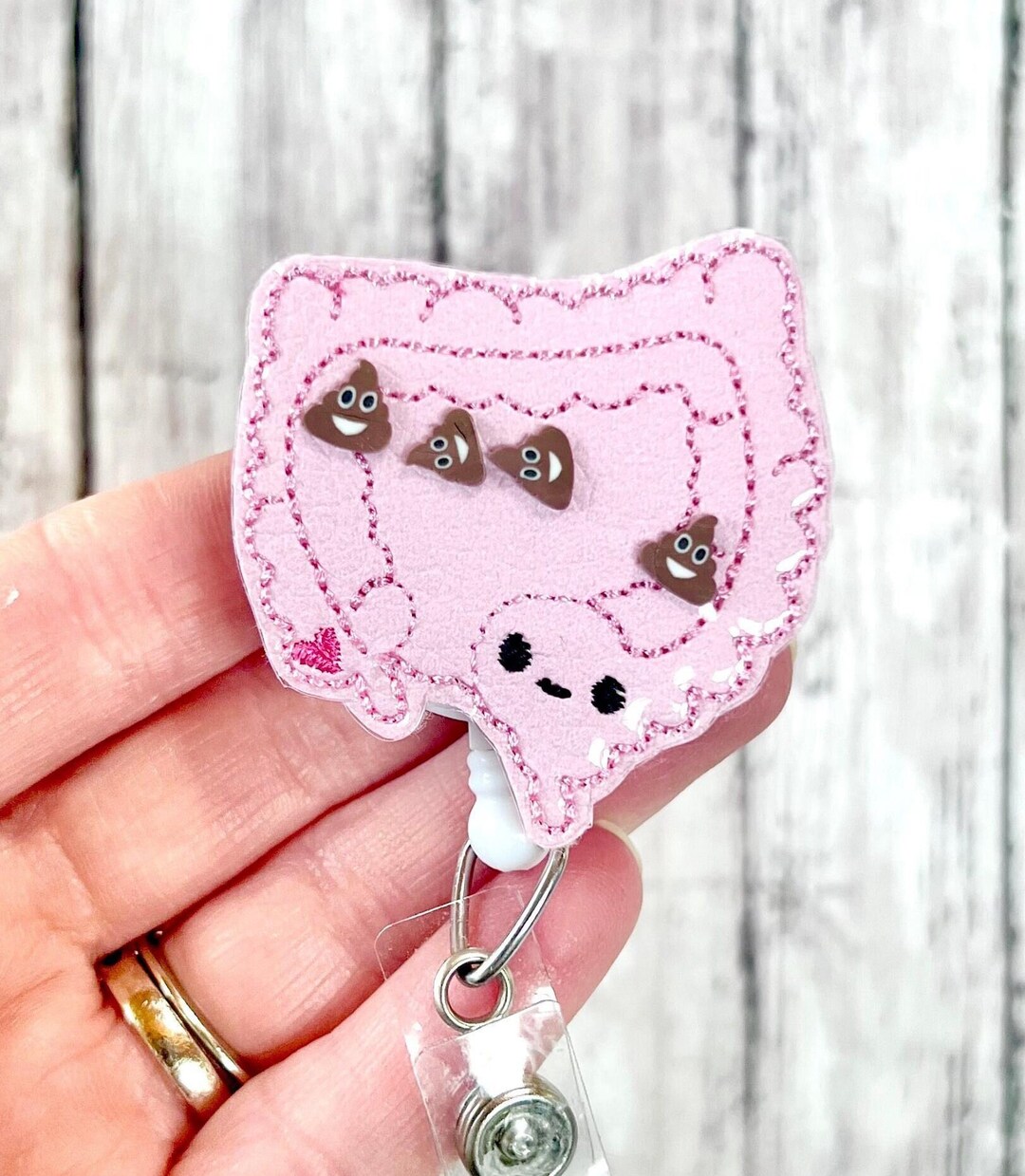 Intestines With Poop Badge Reel, Gastroentrologist Badge Reel, GI Nurse ...