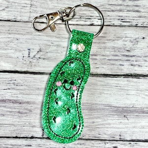 Pickle Key Fob, Pickle Snap Tab Embroidery Keychain, Pickle Lover Gift ...