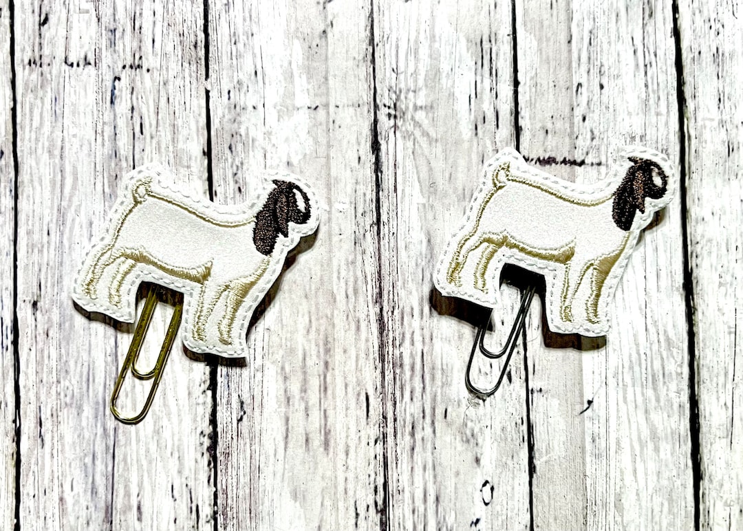 Goat Feltie Clip, Animal Bookmark, Farm Paperclip, Glitter Feltie Clip ...