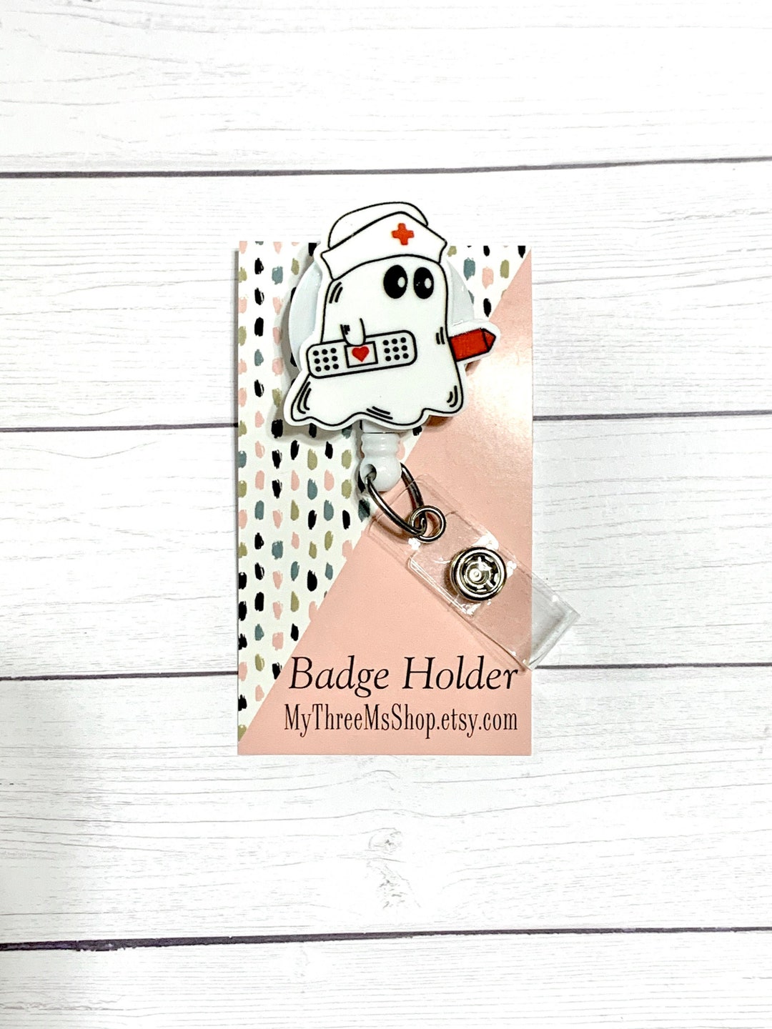 Boo Boo Ghost Badge Reel, Nurse Halloween Badge Holder, Spooky Badge ...