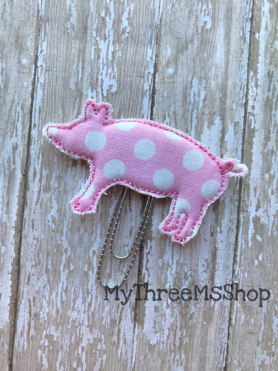 Pig Feltie Planner Paperclip Bookmark Piggy Fabric Applique - Etsy