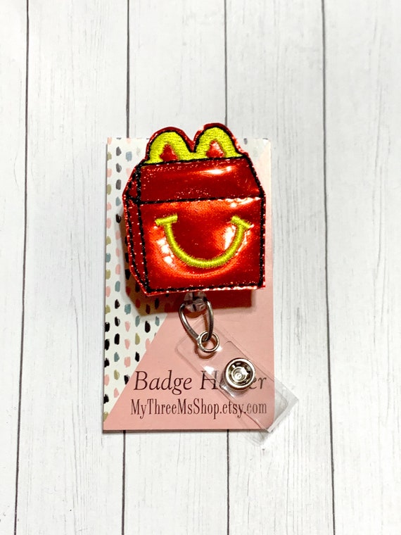 Food Badge Reel Meal Badge Reel Happy Box Badge Reel | Etsy