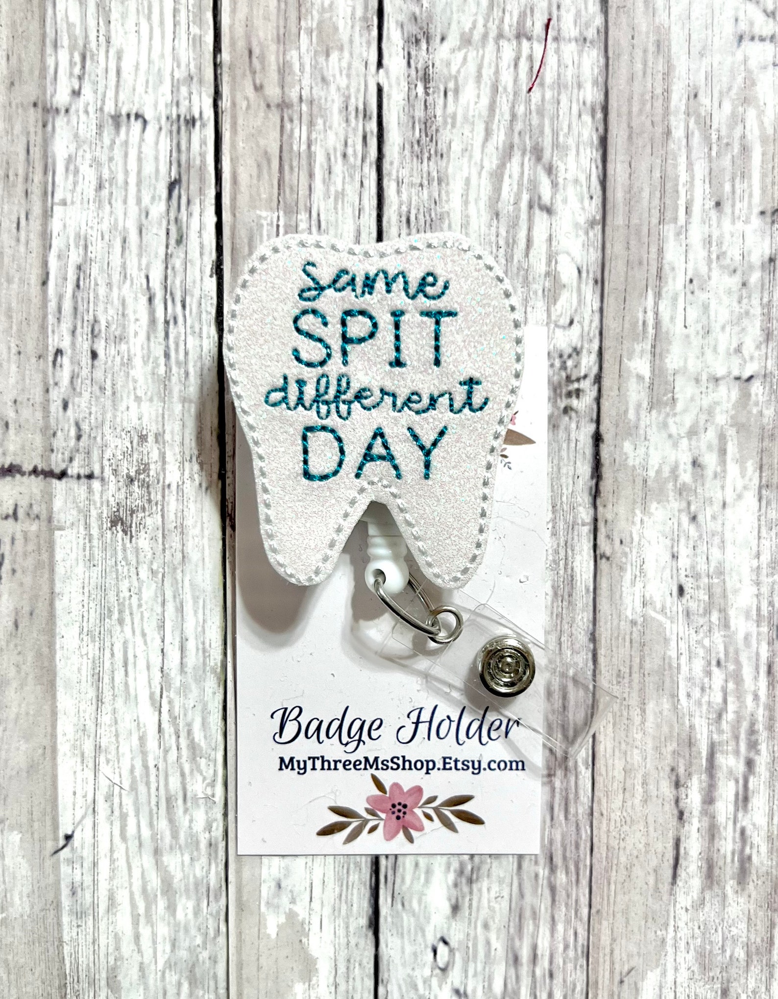 Same Spit Different Day Badge Reel, Interchangeable Badge Topper, Badge ...