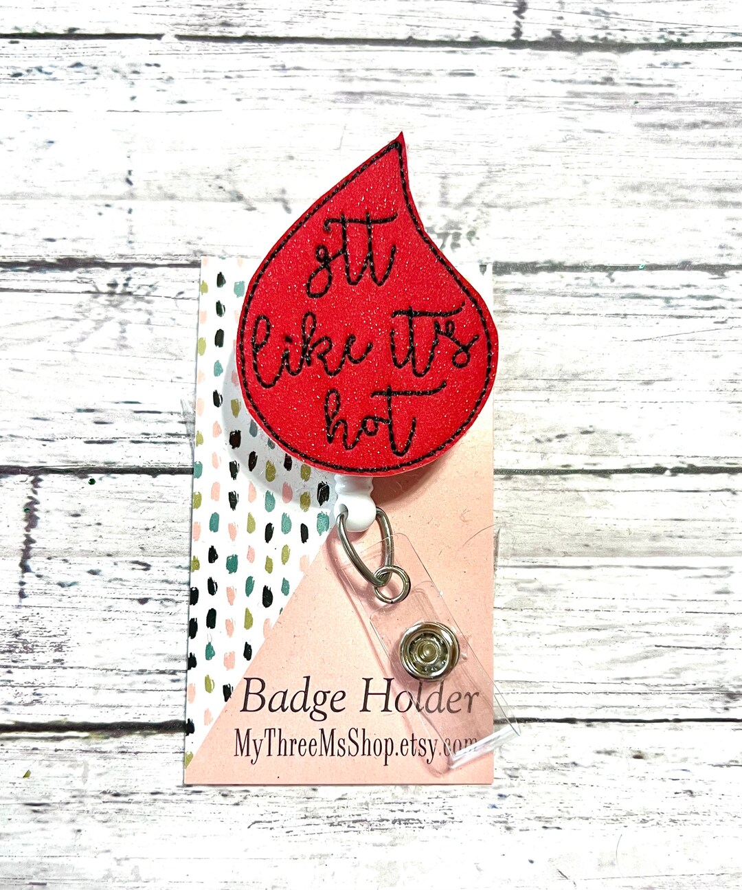 Drop It Like It's Hot Badge Gtt It Badge Reel Lab Tech - Etsy