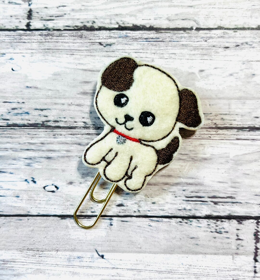 Doggy Feltie, Cute Dog Feltie Clip, Animal Bookmark, Boy Dog Feltie ...