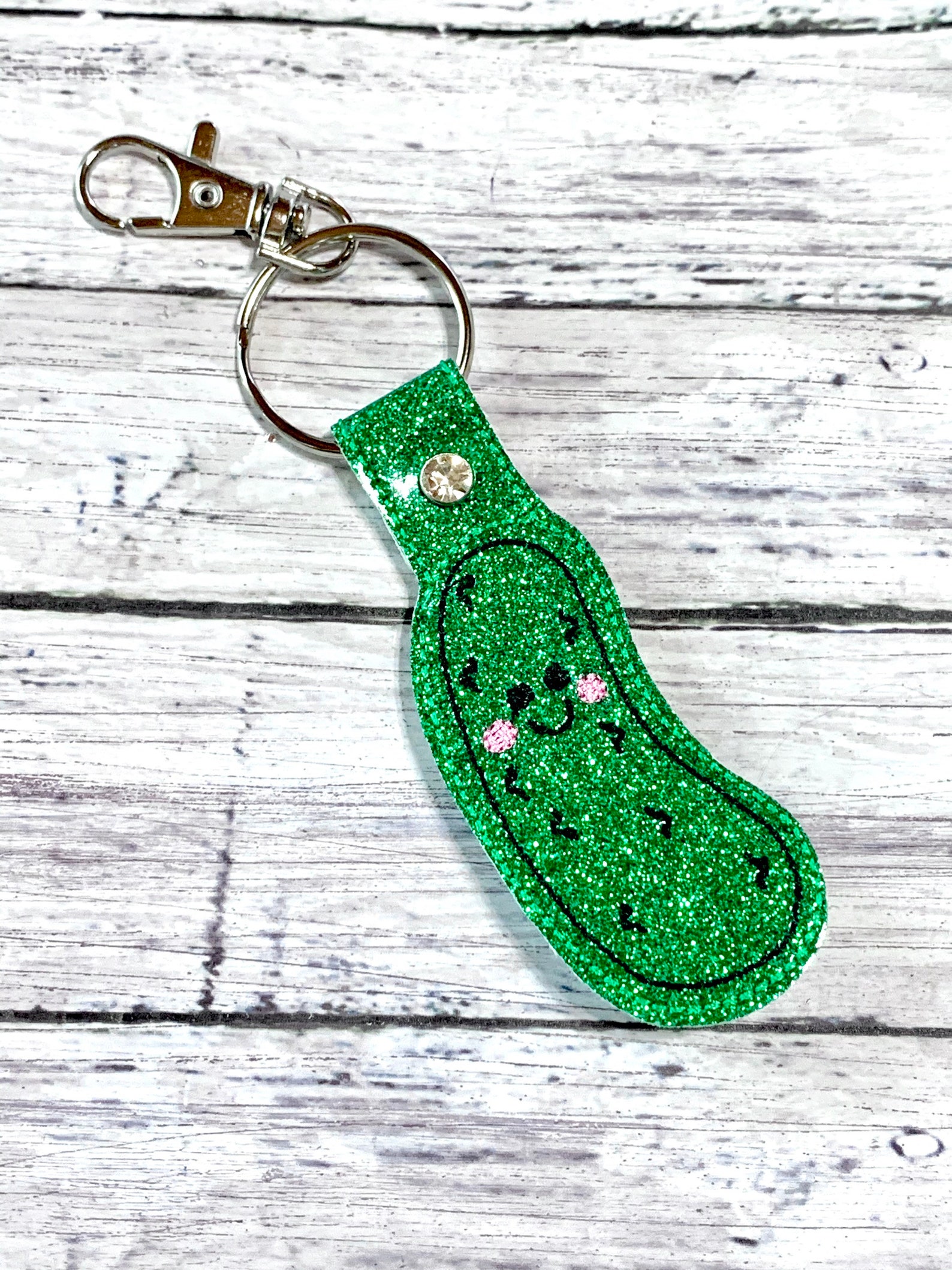 Pickle Key Fob Pickle Snap Tab Embroidery Keychain Pickle - Etsy