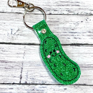 Pickle Key Fob, Pickle Snap Tab Embroidery Keychain, Pickle Lover Gift ...