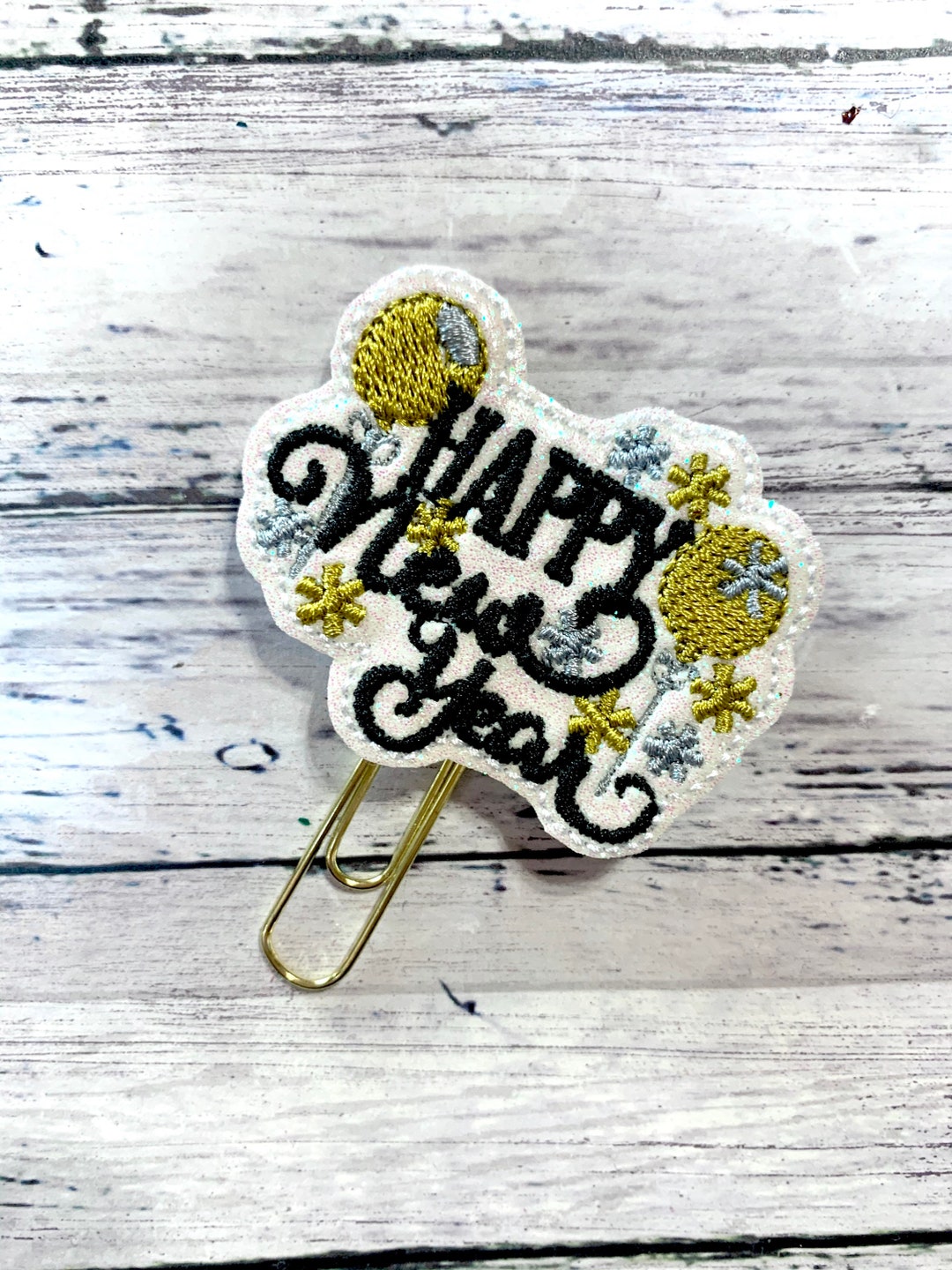Happy New Year Planner Paperclip, New Year Paperclip, New Year Bookmark ...