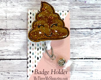Funny Poop Badge Reel - Etsy
