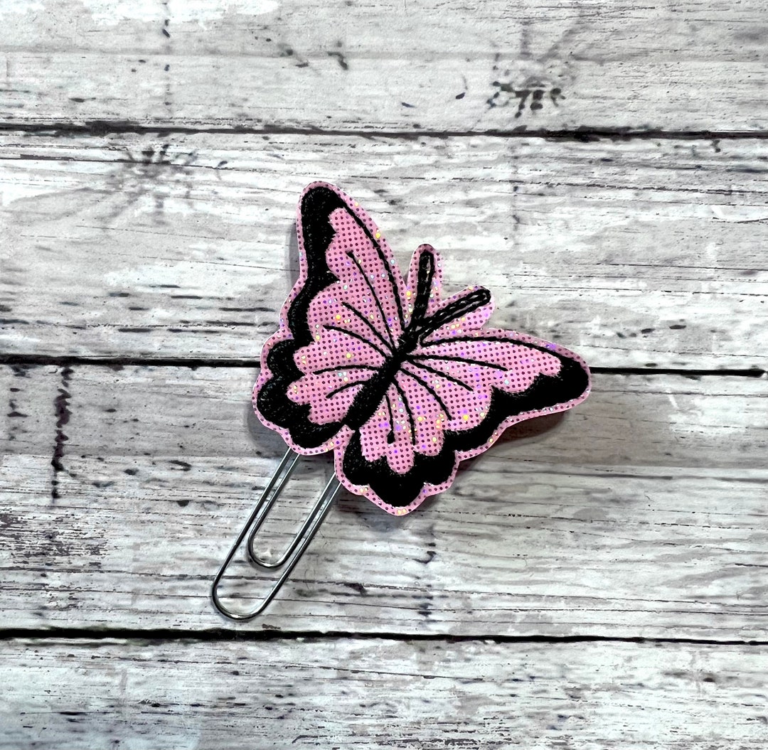 Pink Butterfly Planner Paperclip, Butterfly Bookmark, Summer Planner ...
