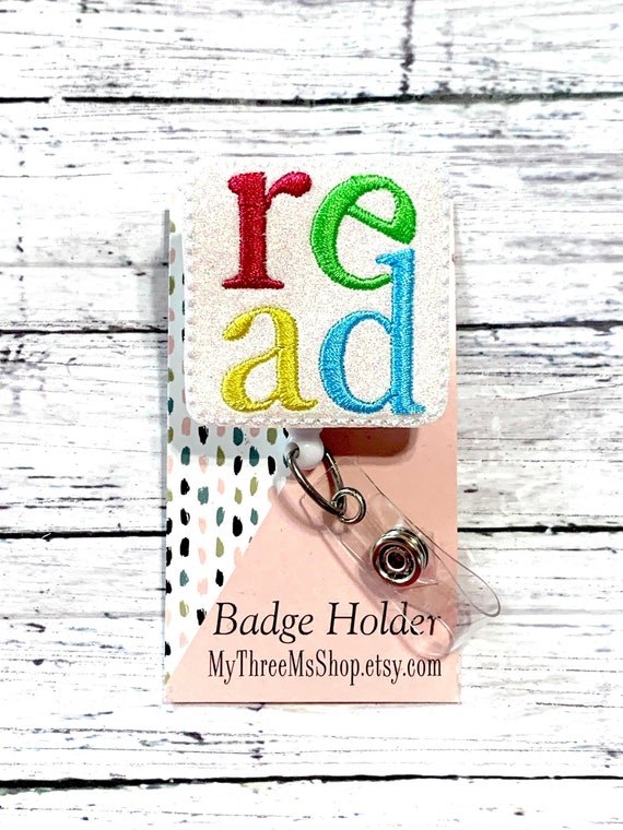 School Badge Reel Read Badge Reel Book Badge Reel Teacher | Etsy