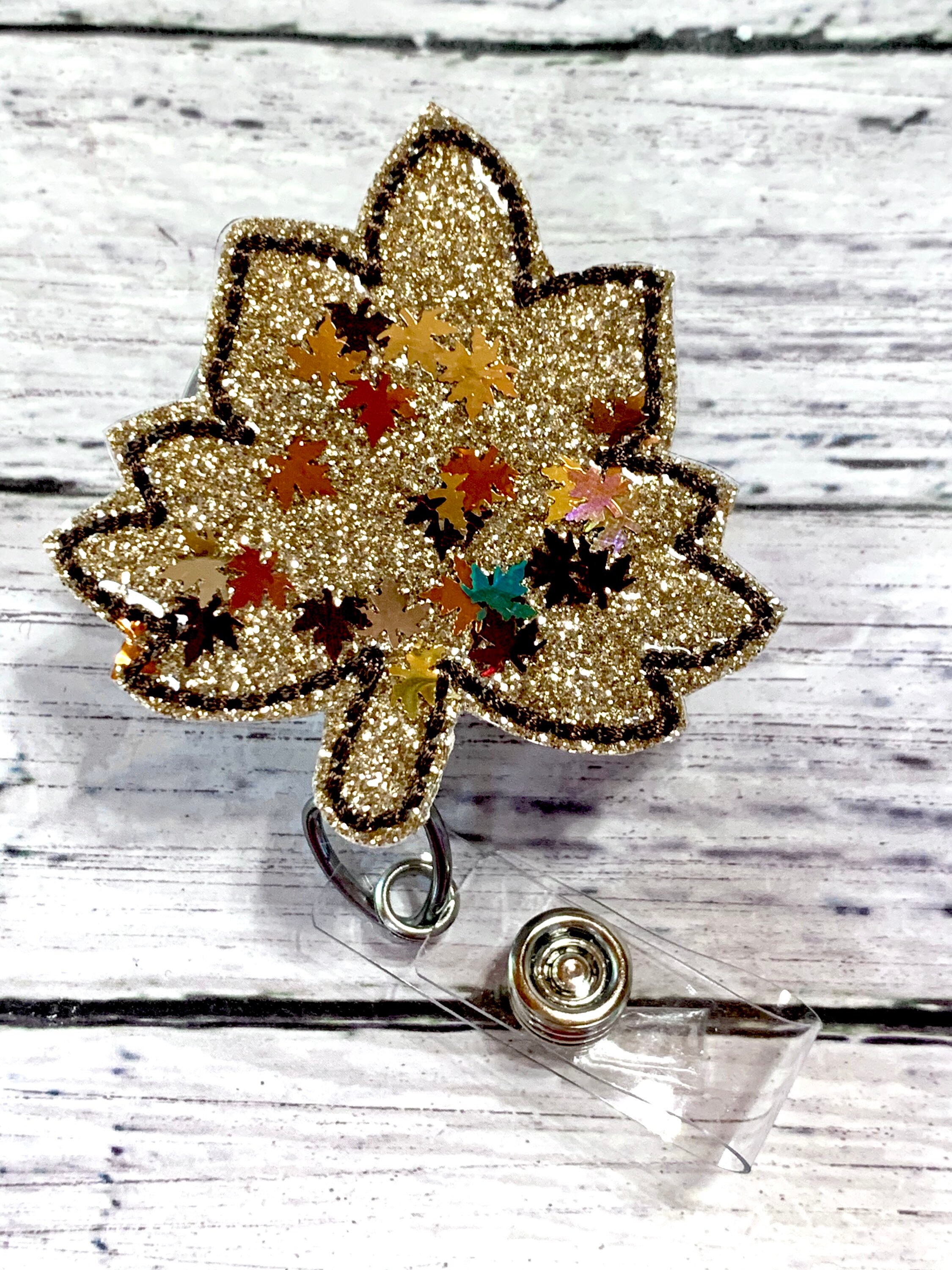 Fall Leaves Badge Reel Nurse Badge Reel Thanksgiving Badge - Etsy UK