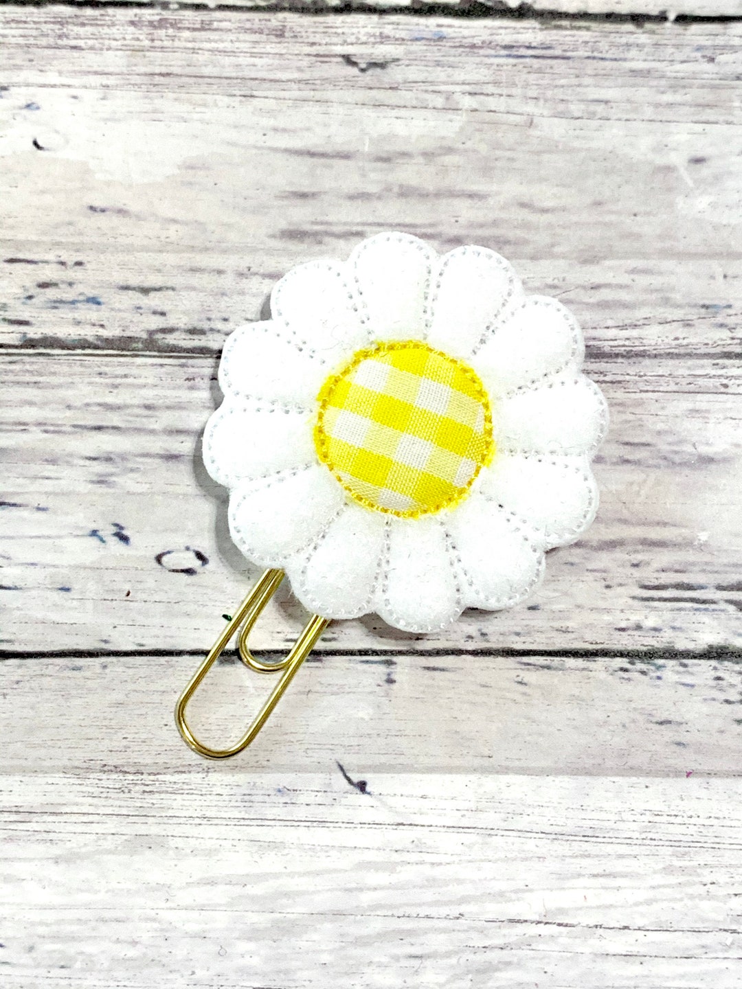 Daisy Planner Paperclip Bookmark, Daisy Bookmark Flower Paperclip ...