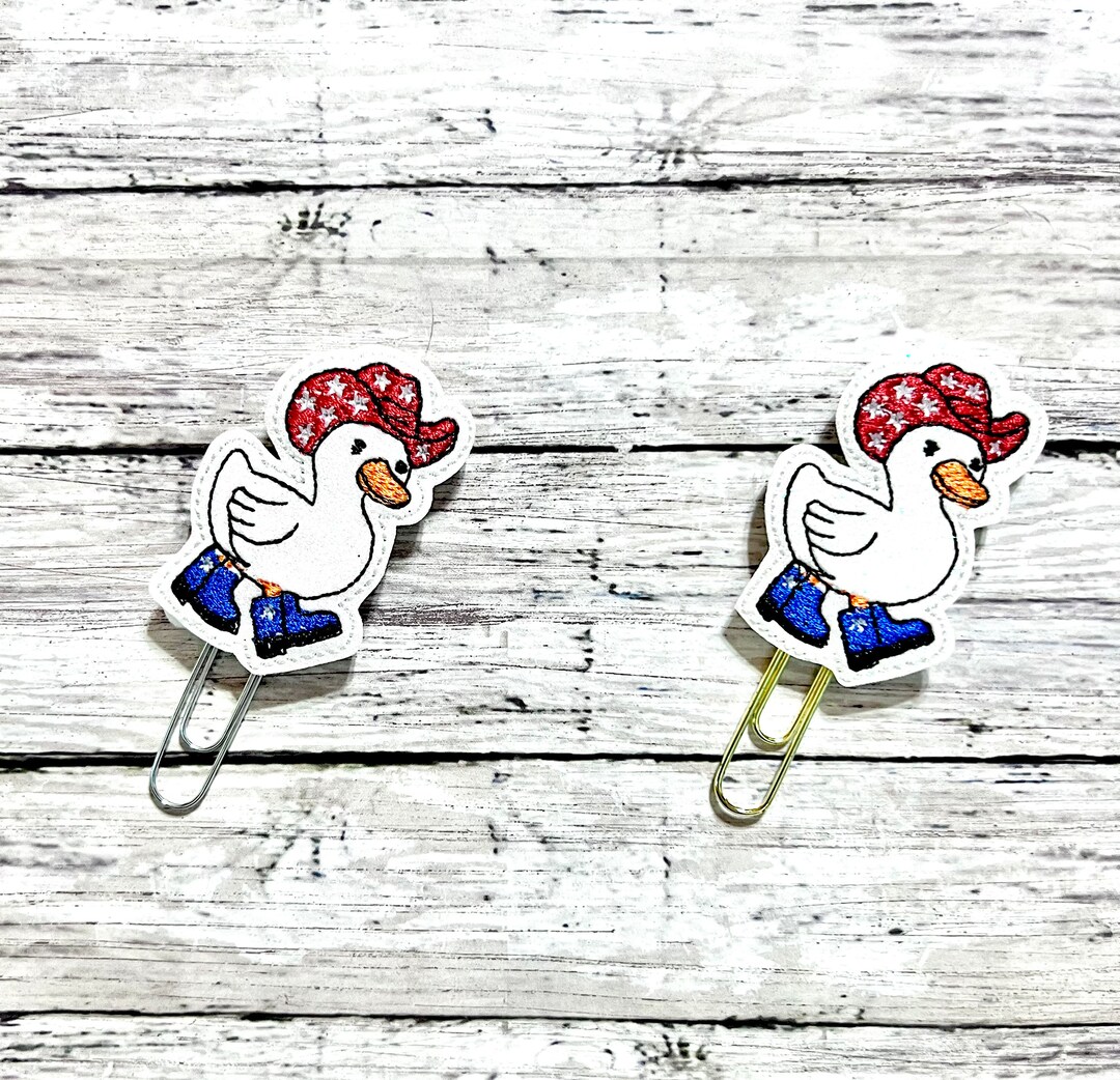 4th July Goose Bookmark, Patriotic Duck Bookmark, Cowboy Goose Planner ...