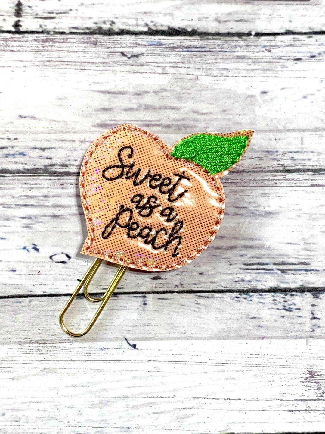 Sweet as A Peach Planner Bookmark, Peach Feltie Clip Peach Paperclip ...