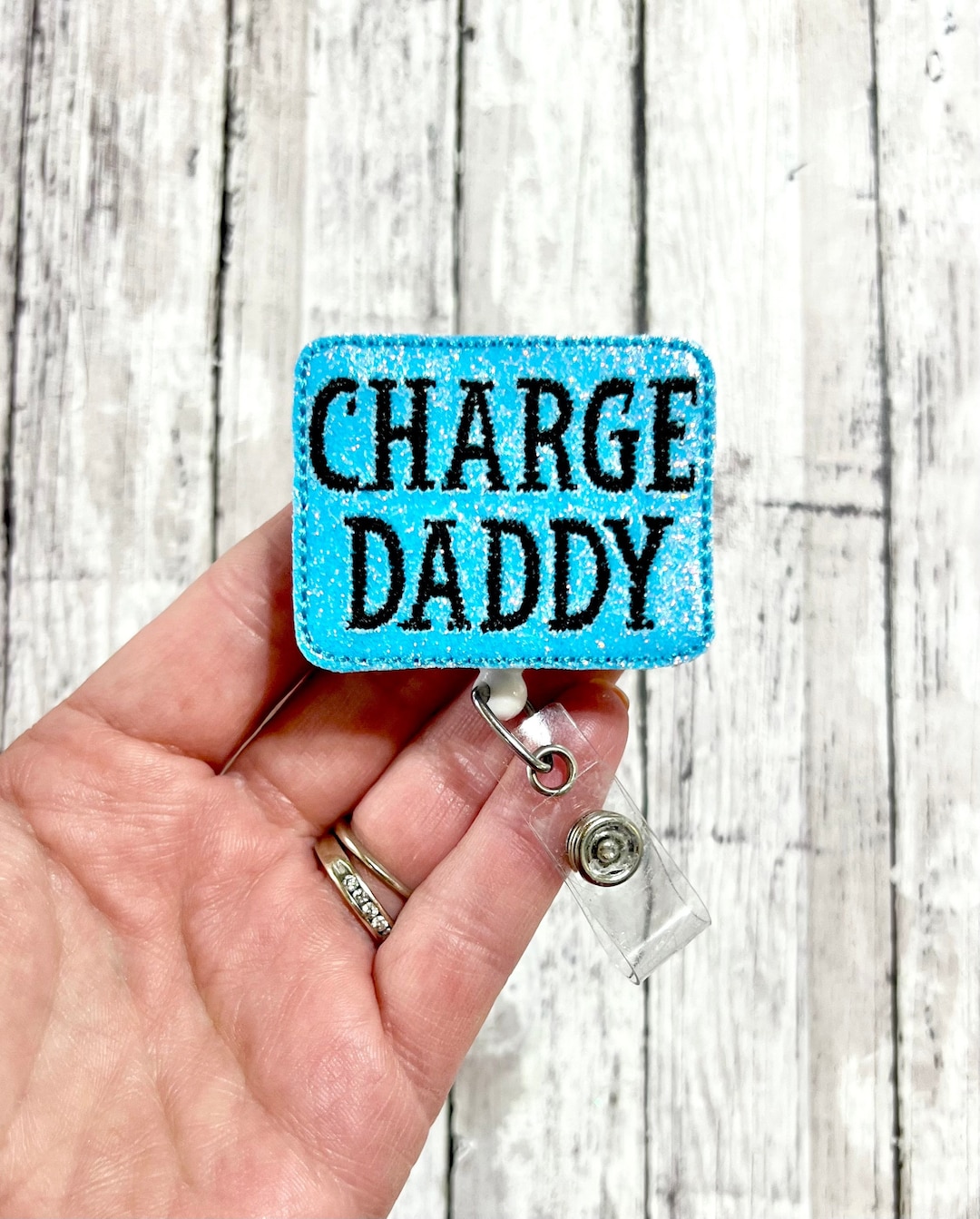 Charge Daddy Badge Reel, Funny Male Nurse Badge Topper, Retractable ...
